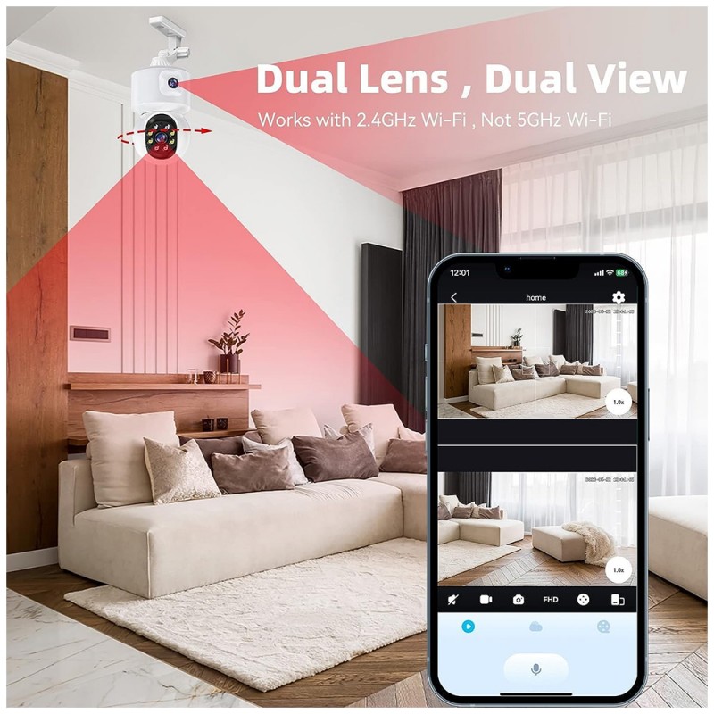Indoor Wi-Fi PT Tuya Camera - 4MP Dual-Lens Pan-Tilt Camera BSY-3321 ...