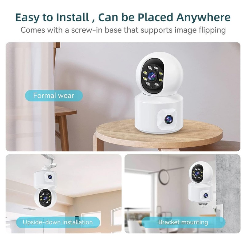 Indoor Wi-Fi PT Tuya Camera - 4MP Dual-Lens Pan-Tilt Camera BSY-3321 ...