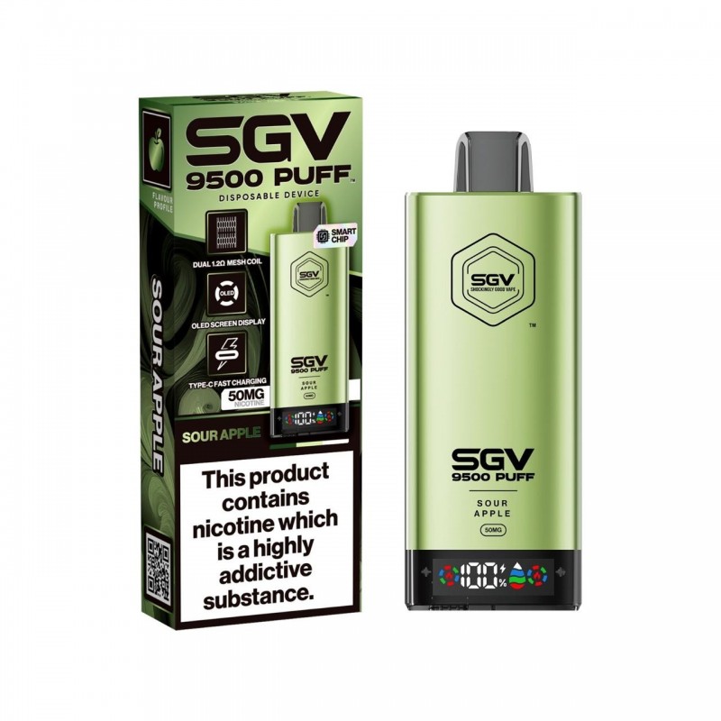 SGV-9500-puff - Sour Apple - GeeWiz