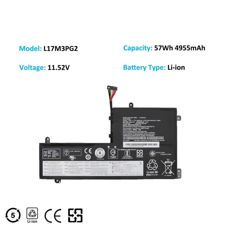L17M3PG2 Laptop Battery Compatible with Lenovo Legion - Long Line - GeeWiz