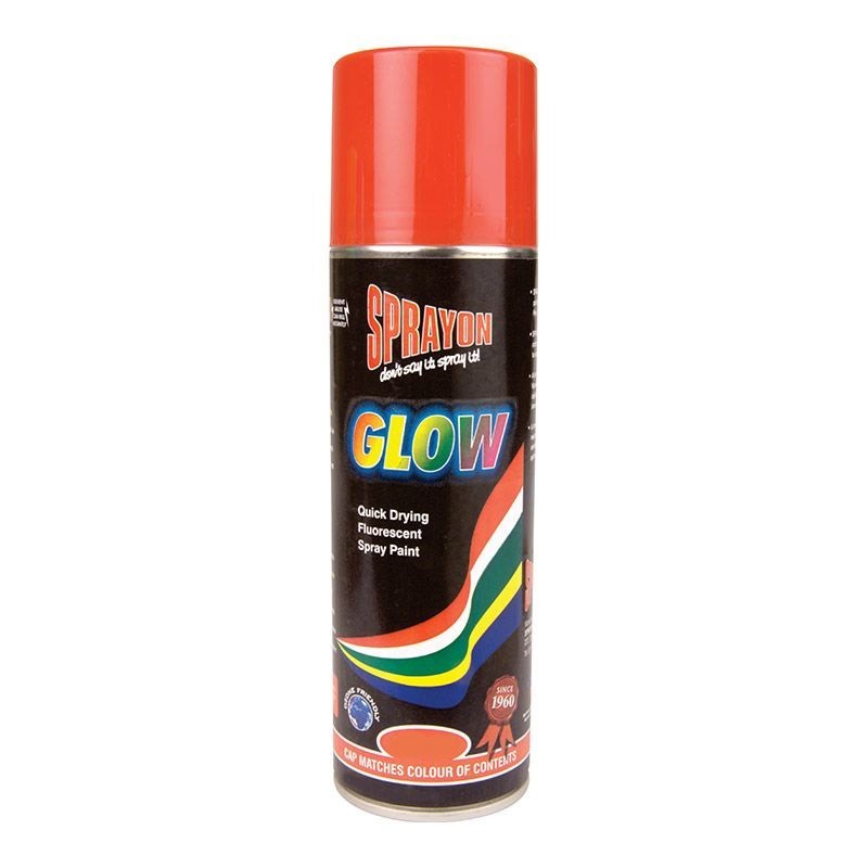 Sprayon Glow Fluorescent Spray Paint - Red - 300ml - GeeWiz