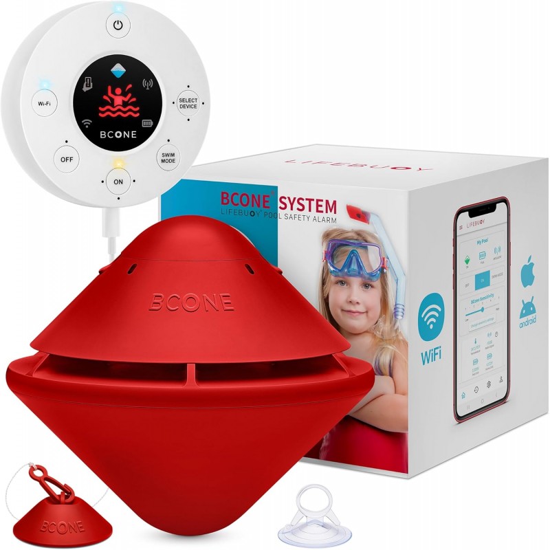BCONE System Pool Alarm by Lifebuoy - Floating Pool Safety Alarm - GeeWiz