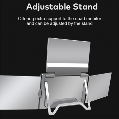 Portable Triple Screen Monitors – 3 × 15.6″ FHD IPS Foldable External ...