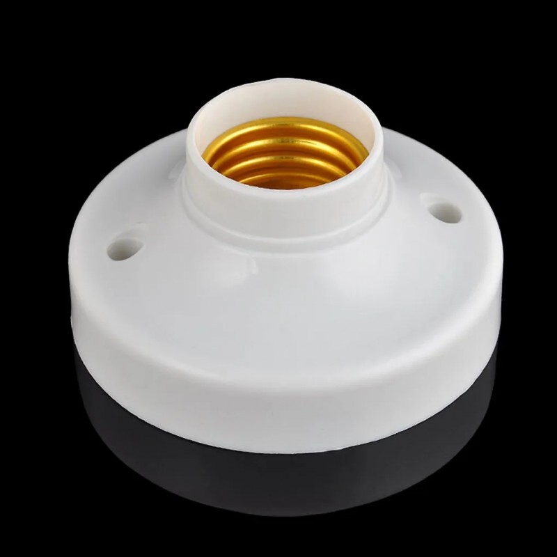 E27 Lamp Base – Durable White Plastic Light Socket Base - GeeWiz