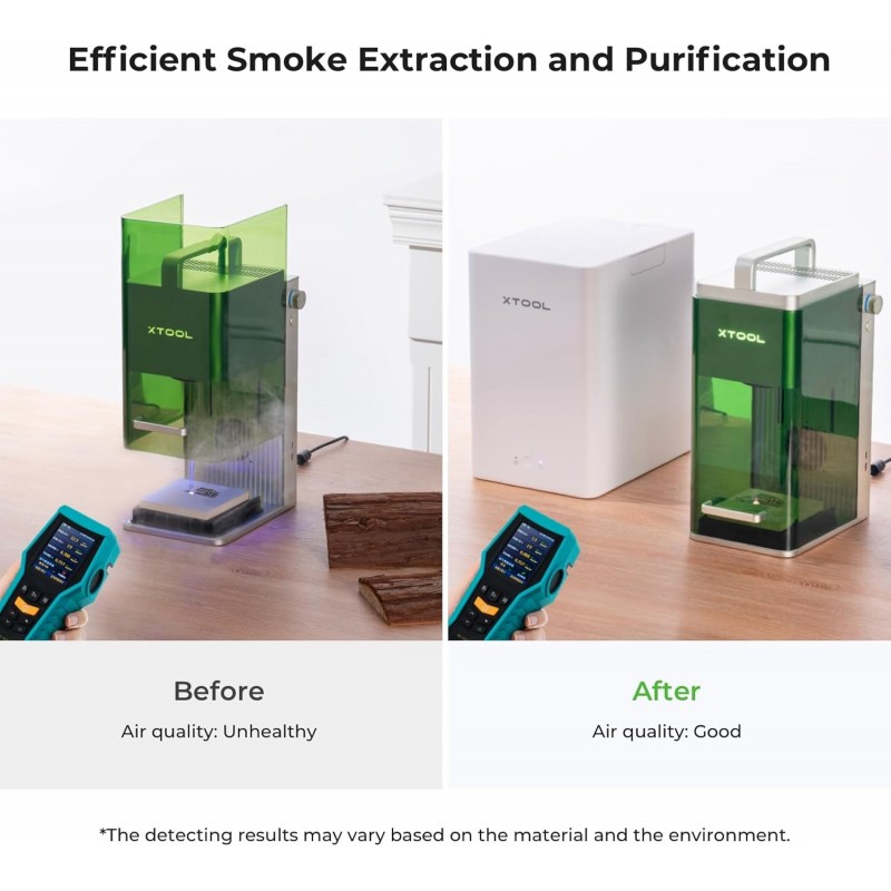 xTool F1 Smoke Air Purifier - Fume Extractor with 3-Layer Filtration ...