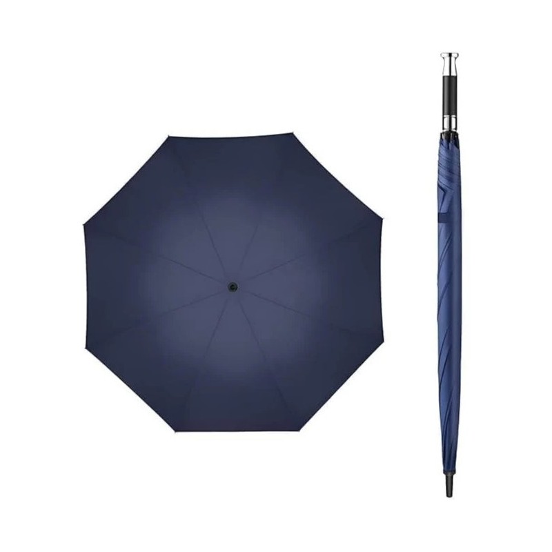 Casey Handheld Large Navy Blue Umbrella - GeeWiz