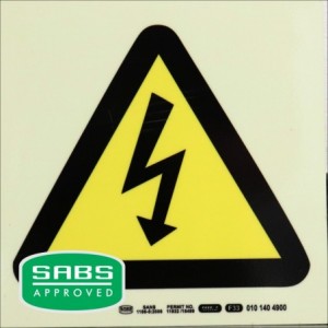 Photoluminescent 190mm Safety Sign F33 Danger Electric Sign - GeeWiz