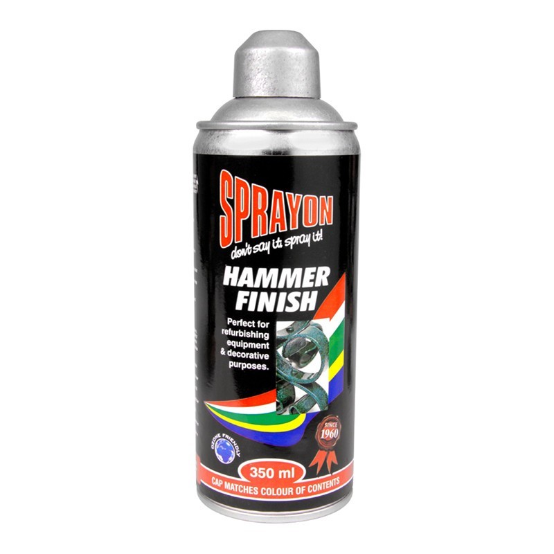 Sprayon Hammer Finish Spray Paint Silver 350ML - GeeWiz