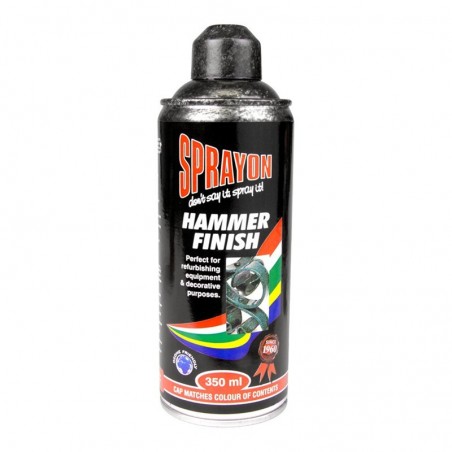 Sprayon Hammer Finish Spray Paint Charcoal 350ML - GeeWiz
