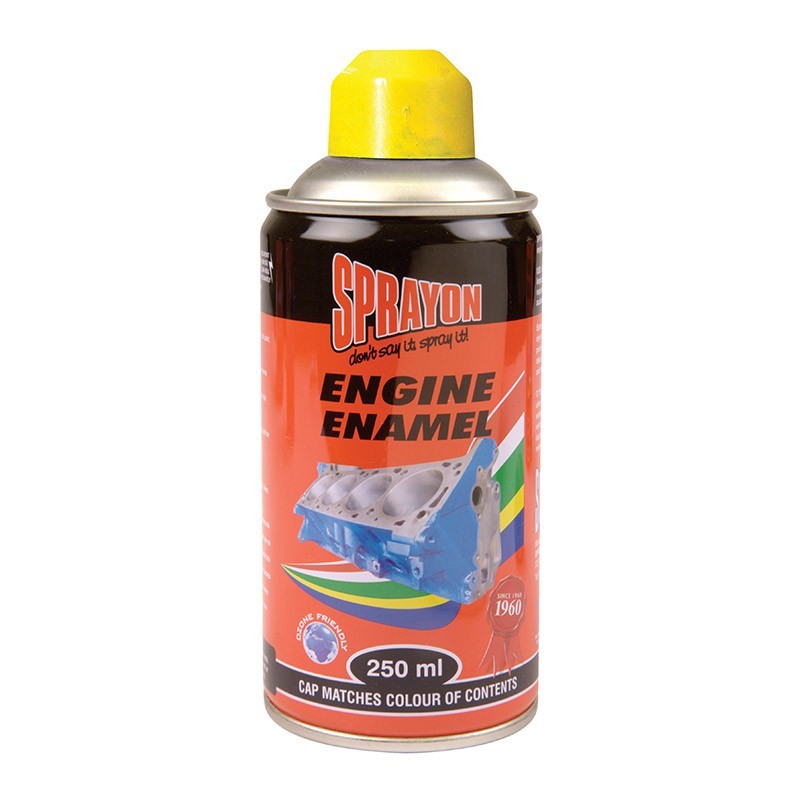 Sprayon Engine Enamel Spray Sunshine Yellow 250ML - GeeWiz