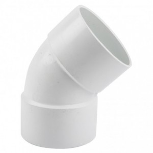 PVC Gutter Round Downpipe Bend 45DEG - GeeWiz