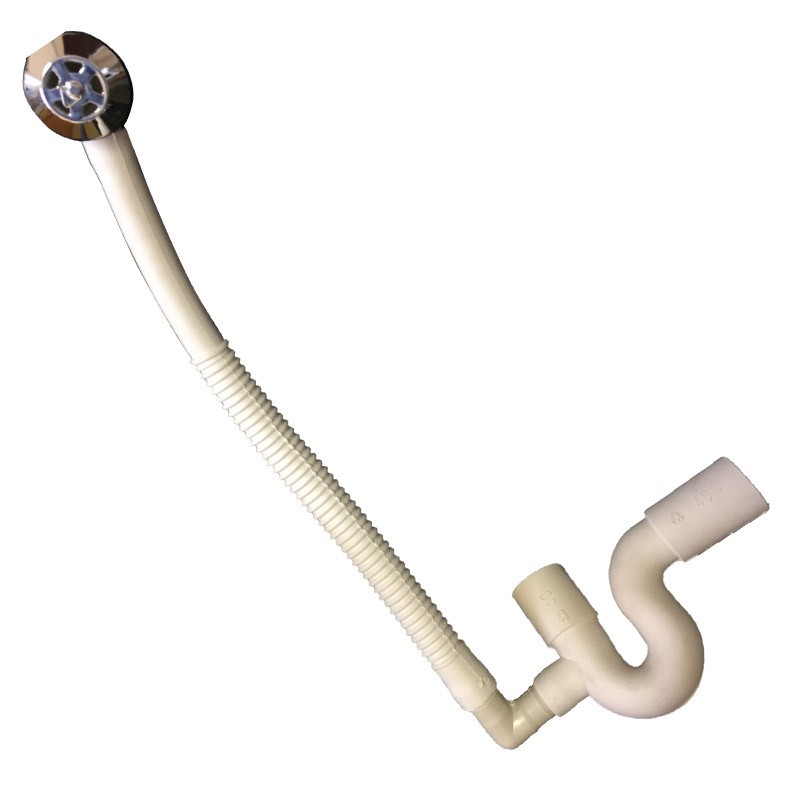 TRAP WHITE BATH & OVERFLOW (50MM PVC OUT) - GeeWiz