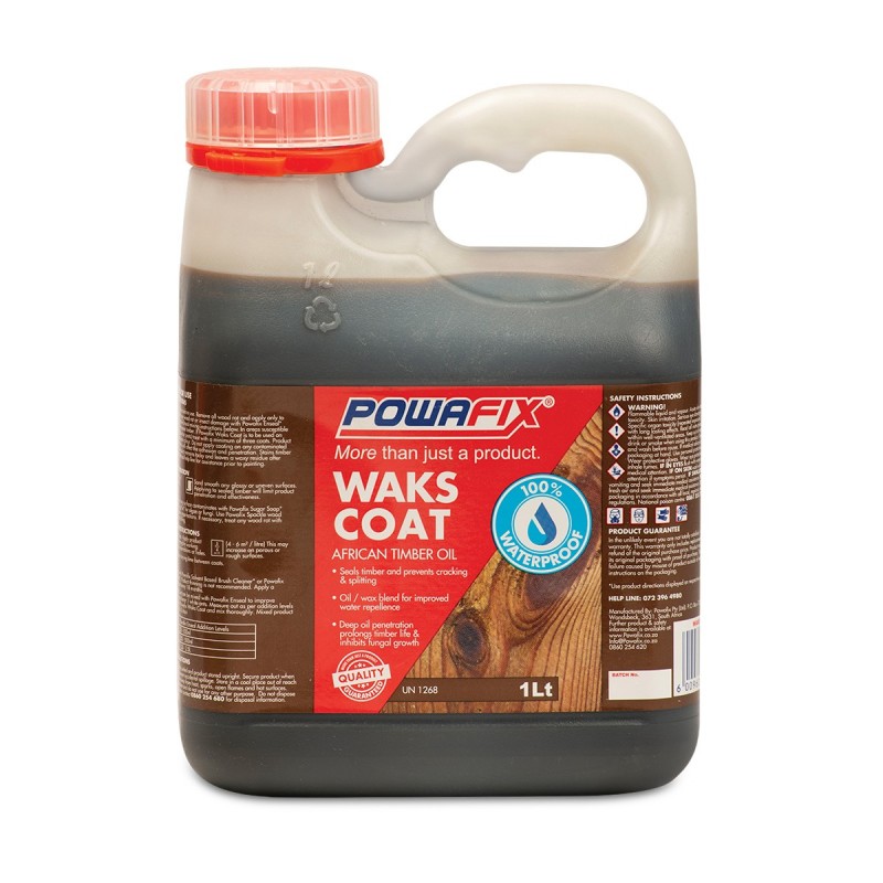 Powafix Waks Coat African Timber Oil 1L - GeeWiz