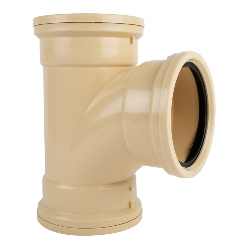 Polyprop Junction 90DEG Ug Pl 110MM Satas - GeeWiz