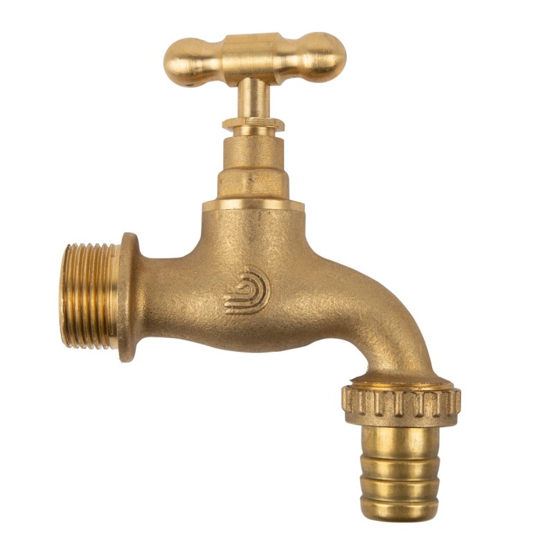 Torrenti Bibcock Tap Brass Std 15MM X 3/4INCH - GeeWiz