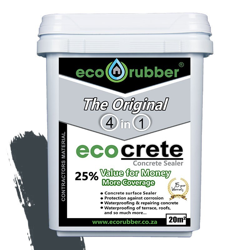 Eco Rubber Eco Crete 20KG Charcoal - GeeWiz