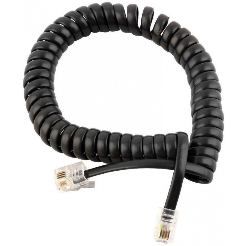 Mod Curly Telephone Cord RJ9 3M - GeeWiz