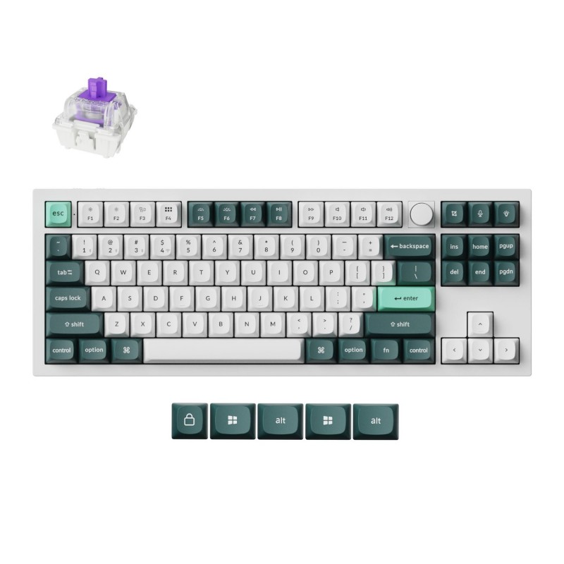 Keychron Q3 HE QMK 80% Wireless Custom Mechanical Keyboard (Nebula ...