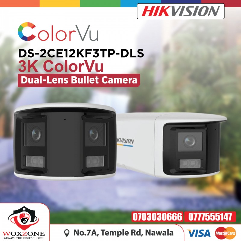 Hikvision 3K 5MP Colorvu Dual-Lens Fixed Bullet Camera Analogue - GeeWiz