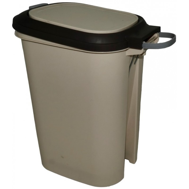 Casey 15 Litre Step On Pedal Waste Bin Beige And Brown - GeeWiz