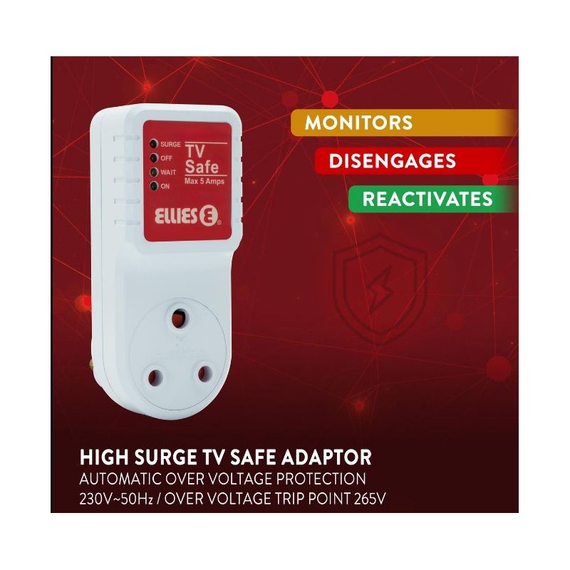 Ellies TV Safe Over Voltage Protection Adapter - GeeWiz