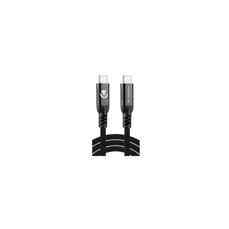 Volkano Weave series 60W Magnetic Type-C Cable - Black - GeeWiz