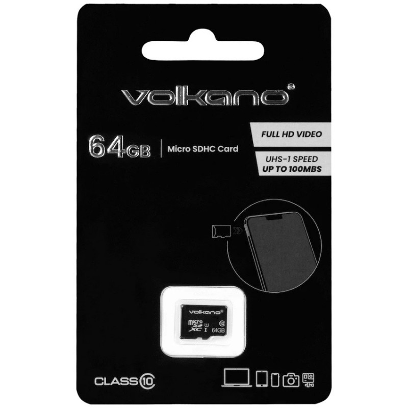 Volkano Micro Series Micro SD card 64GB - Class 10 - GeeWiz