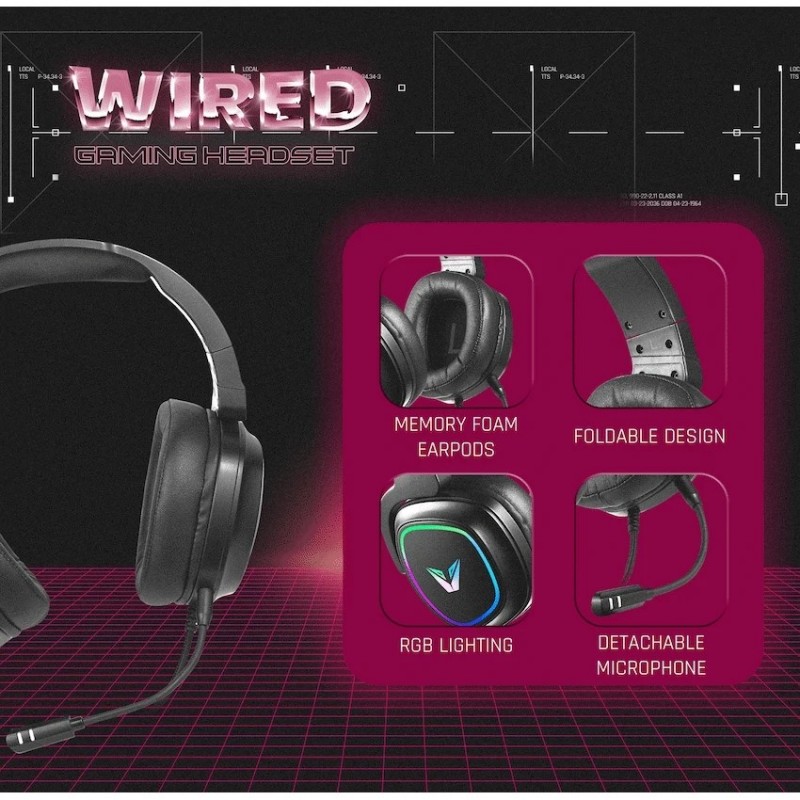 VX Gaming Maverick series Gaming Headset RGB - GeeWiz