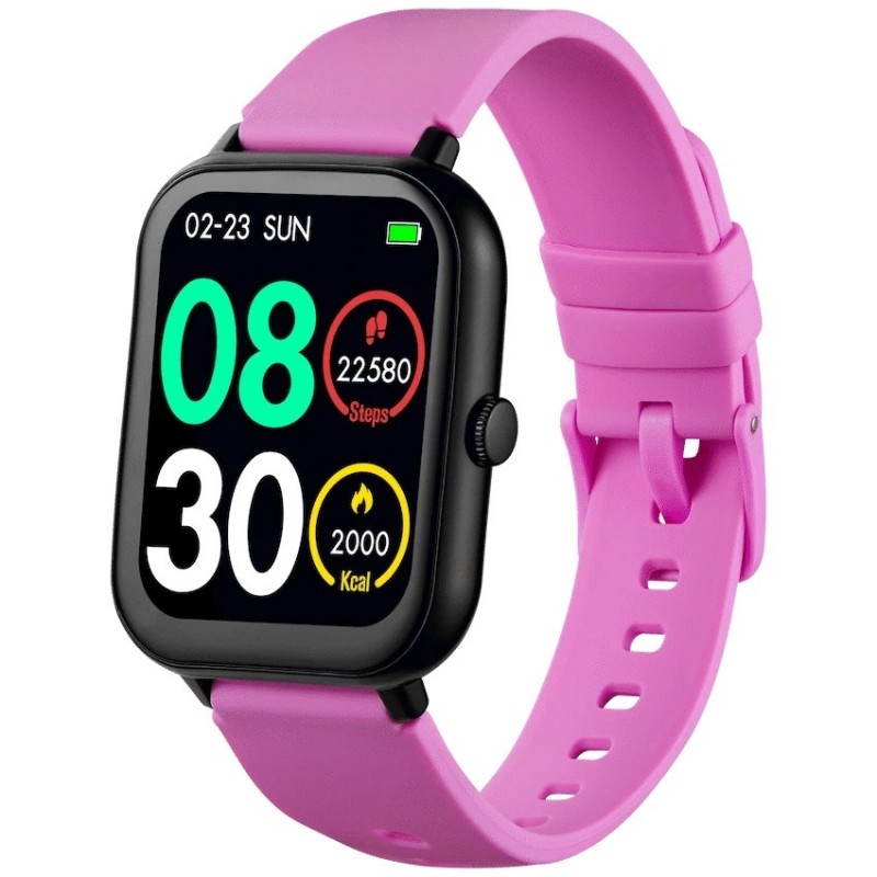 Volkano Chroma Series Smartwatch with Flamingo Pink strap - GeeWiz