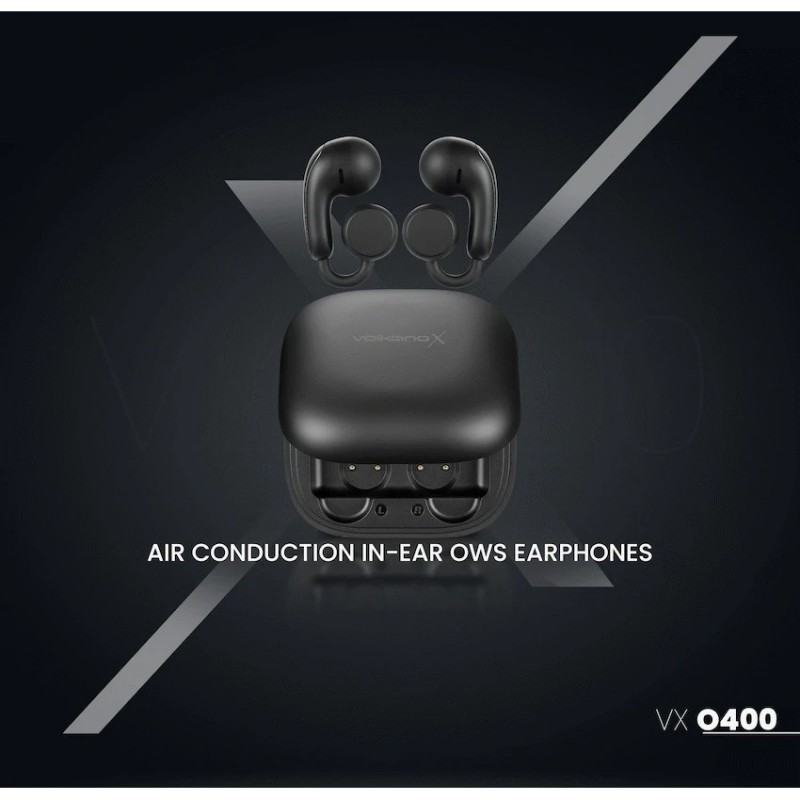 VolkanoX O400 Air Conduction In Ear OWS Earphones - Black - GeeWiz