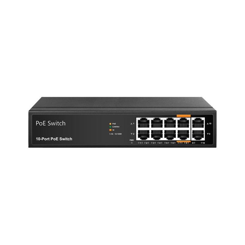 UltraLAN SF1010P - 10-Port 100Mbps AI PoE Switch - GeeWiz
