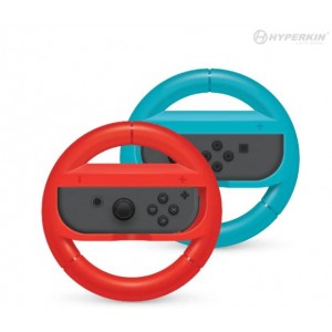 Hyperkin Racing Wheel Set 2 Pack For Joy-Con - Blue/Red - GeeWiz