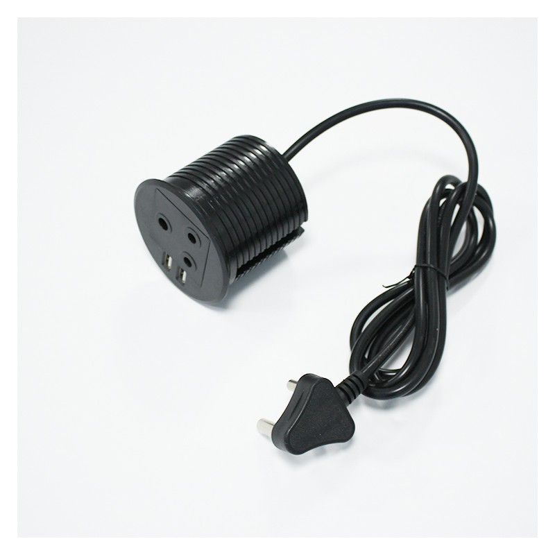 Manual Desktop Plug Socket Flush Mount Column - 85mm - GeeWiz