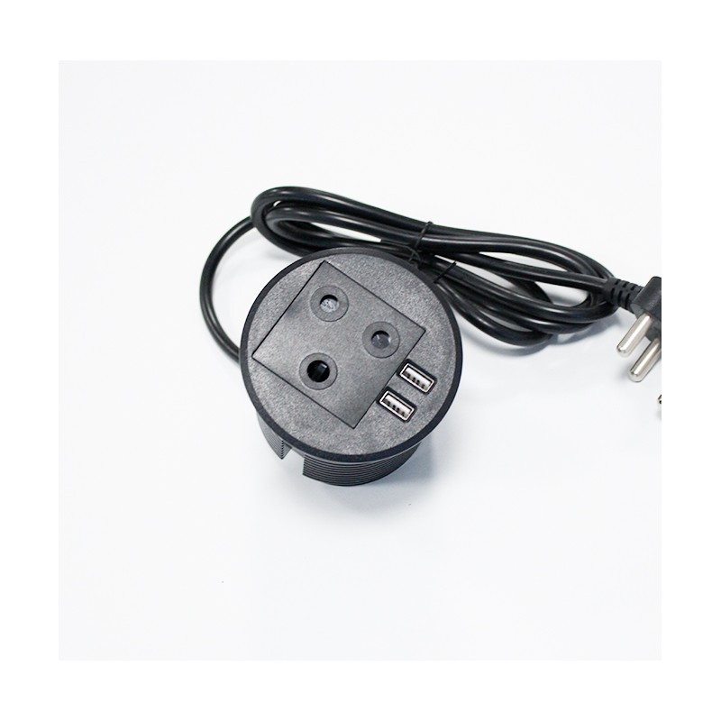 Manual Desktop Plug Socket Flush Mount Column - 85mm - GeeWiz