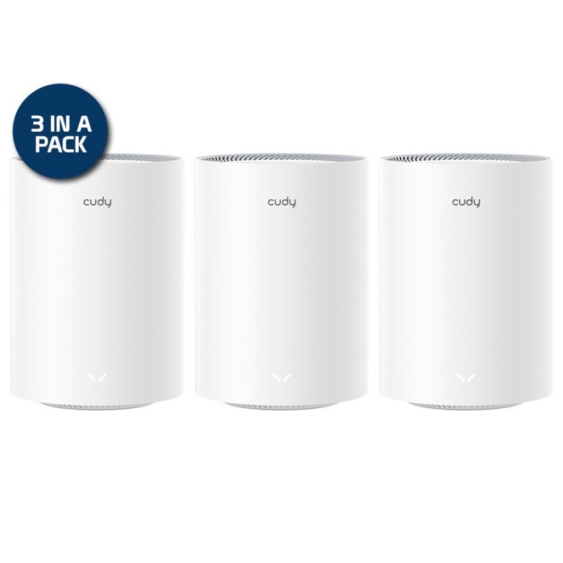 Cudy Dual Band WiFi 7 3600Mbps Gigabit Mesh Router | M3600 (3-Pack ...