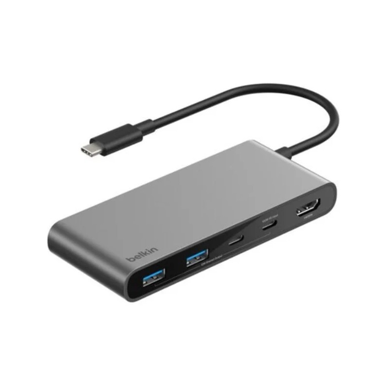 Belkin - 7 IN 1 - Mobile USB-C Port Hub with 1 x 4K HDMI Display @ 60Hz ...