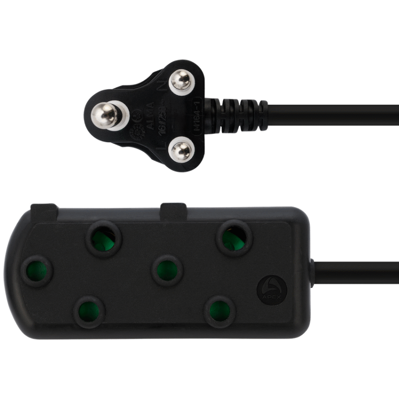 Ellies Side by Side Heavy Duty Extension Lead-10M-BK - GeeWiz
