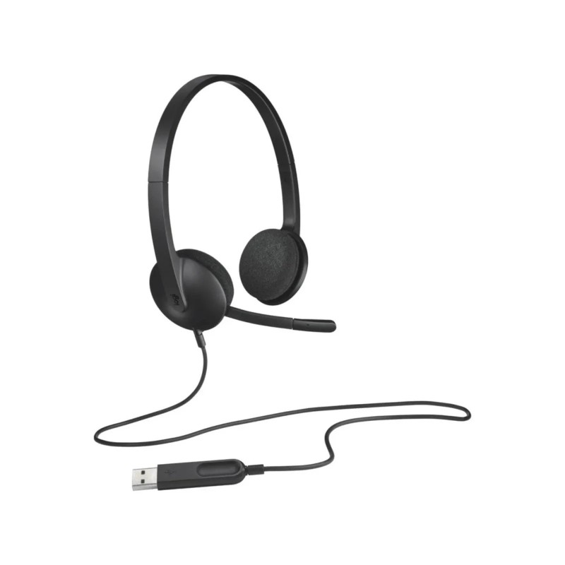 Logitech® H340 USB Computer Headset - BLACK - USB - GeeWiz