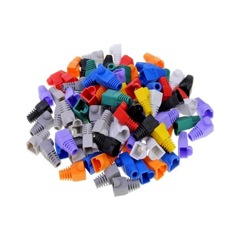 Netix RJ45 Multi Color 100 Pieces Rubber Boots - GeeWiz