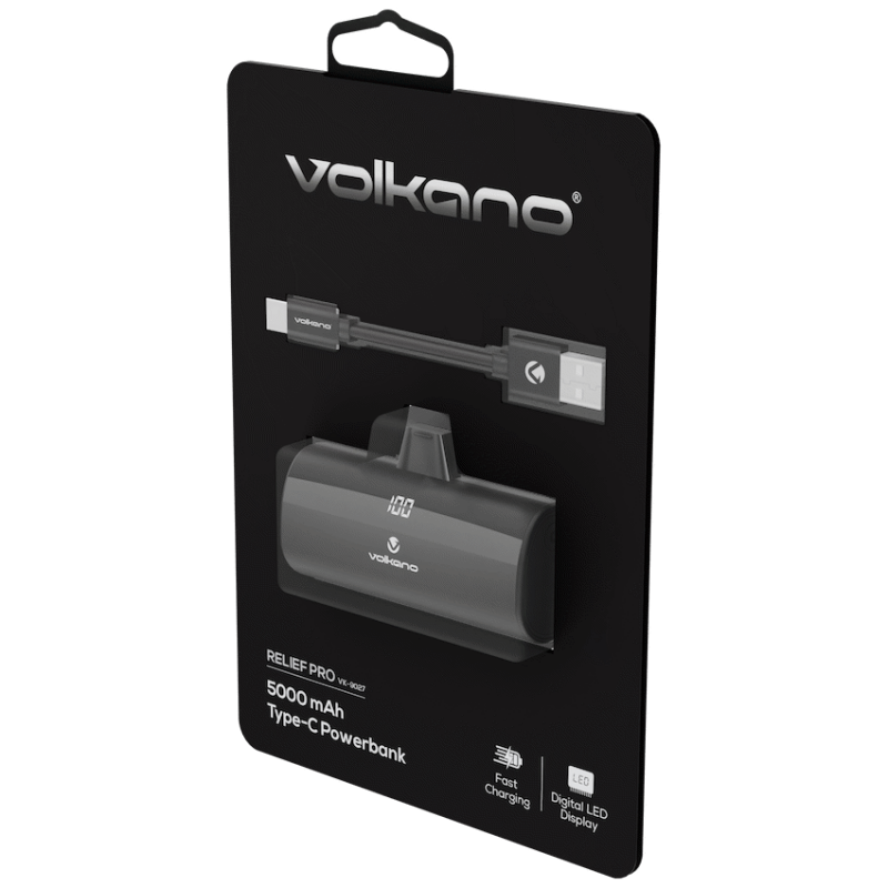 Volkano Relief Pro Power Bank - 5000mah Type-C Direct Plug-in - GeeWiz