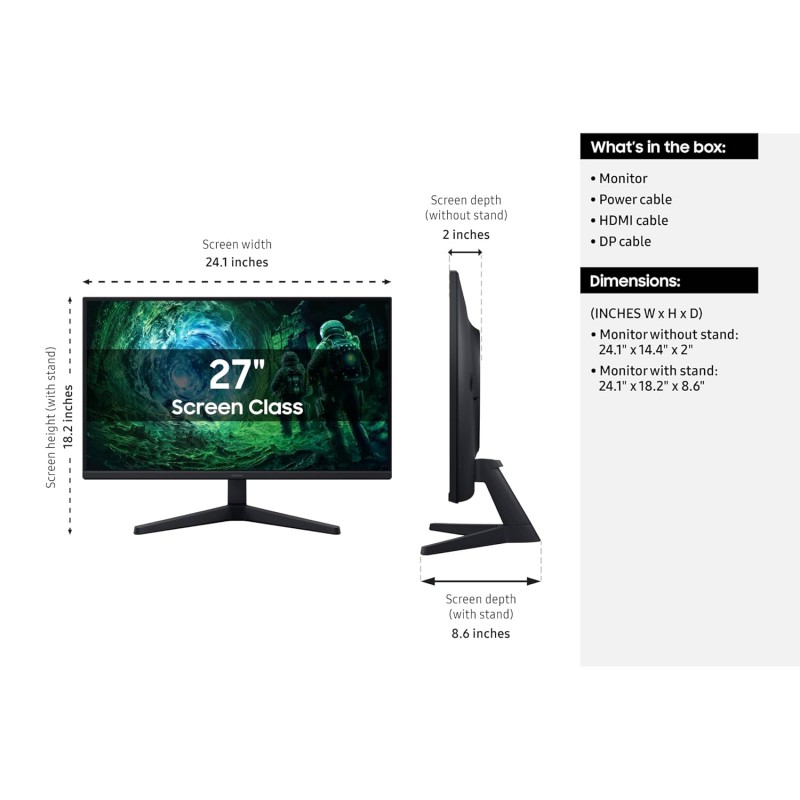 Samsung LS27FG530 27'' Odyssey G5 QHD Monitor 16:9 2560x1440 resolution ...