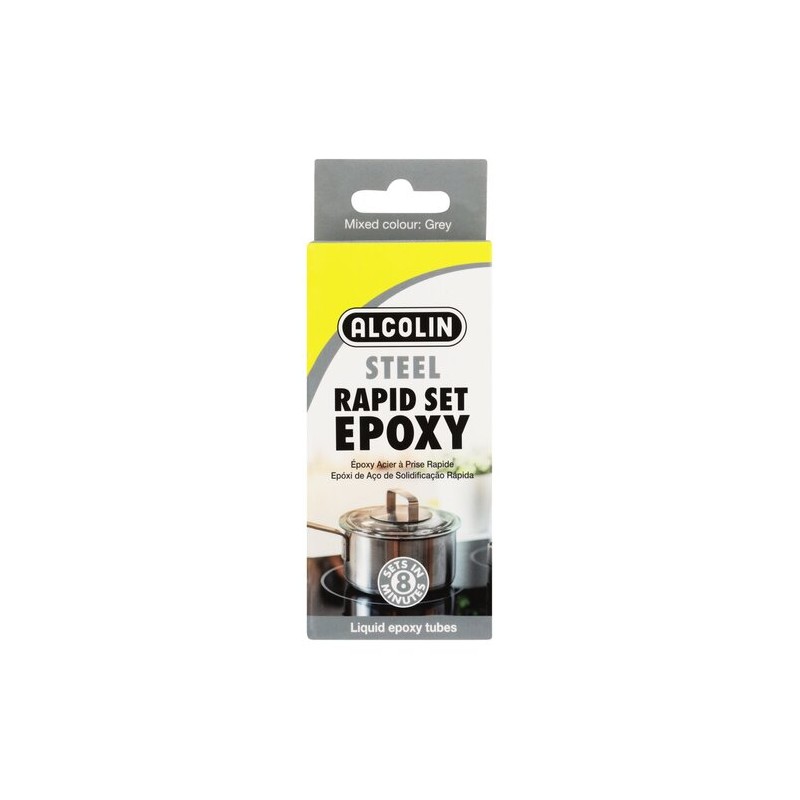 Alcolin Epoxy Liquid Rapid Set 2 X 20ML Steel - GeeWiz