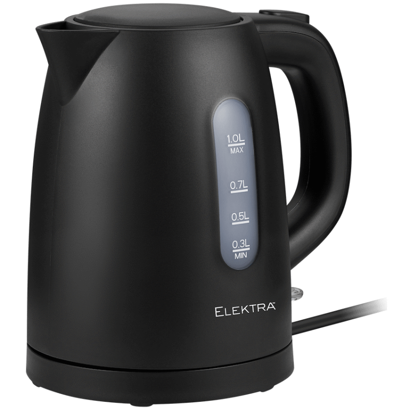 Elektra 1L Plastic Kettle - Black - GeeWiz