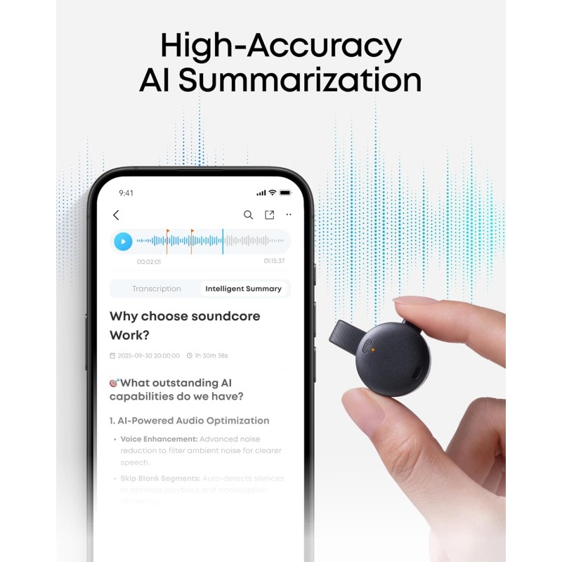 Anker Soundcore Work AI Voice Recorder - GeeWiz