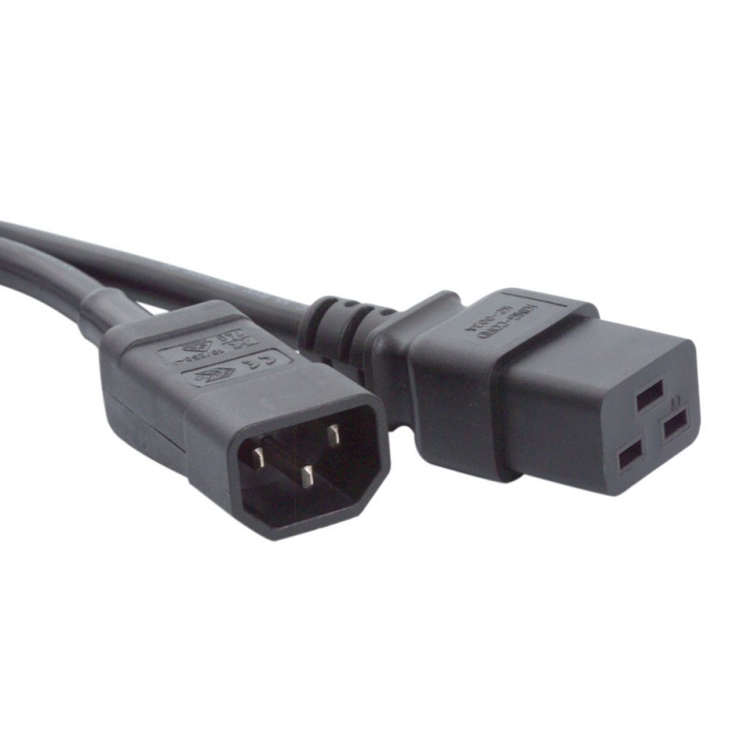 3 Pin Power Plug to 2 Way IEC Plug Cable 1.7 m - GeeWiz