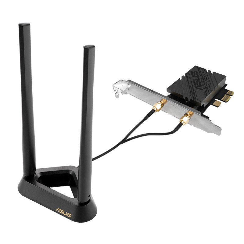 ASUS BE9400 Tri-Band Wi-Fi 7 6GHz PCIe Adapter-Black - GeeWiz