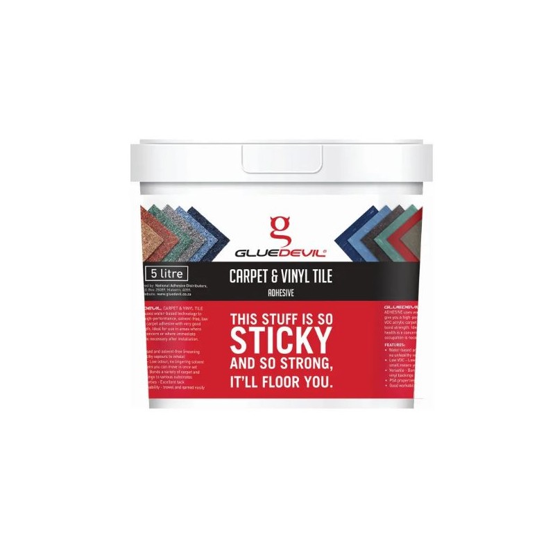 Gluedevil Carpet And Vinyl Tile Adhesive 5KG - GeeWiz