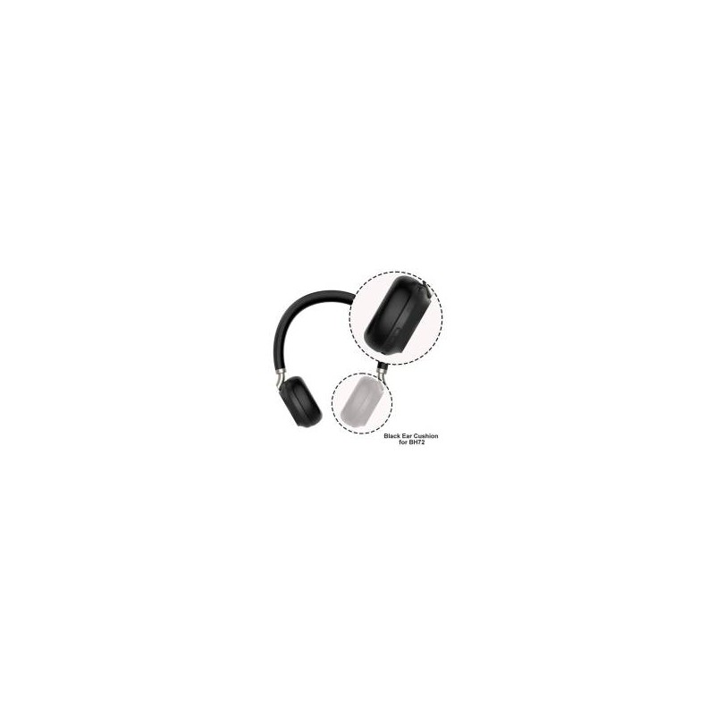 Yealink Black Ear Cushion for BH72 (1 Pair) - GeeWiz