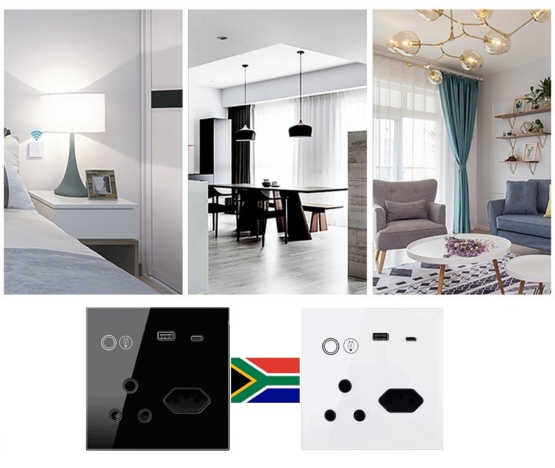 Other Home Automation - Smart South Africa Wall Socket Switch 20A SA 3 ...