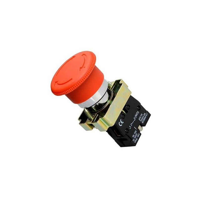 22mm EMERGENCY STOP RESET RETURN PUSH BUTTON N.O. PB-ADP2-BS541 - GeeWiz